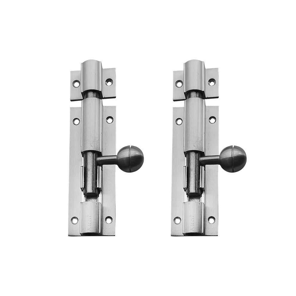 Aluminium Tower Bolt, Silver Satin Finish (TB001) – ATOM LOCKS