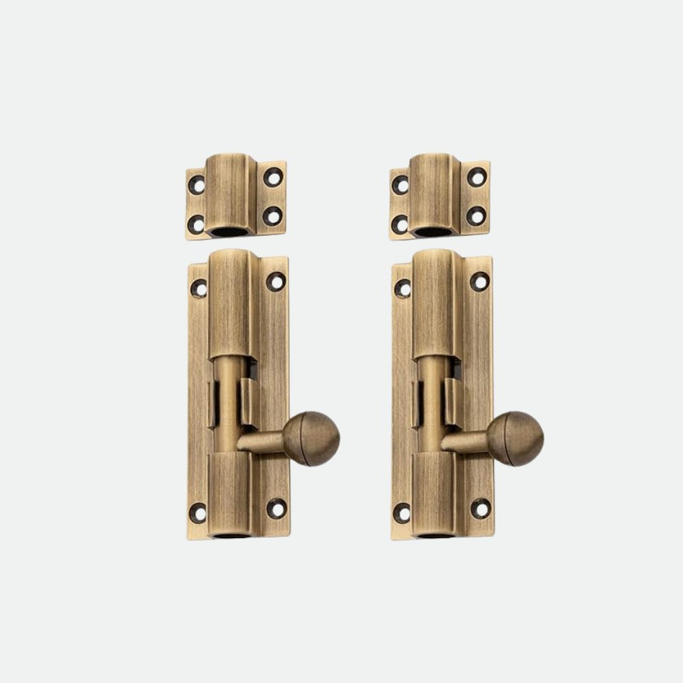 Aluminium Tower Bolt, Antique Finish (TB001) – ATOM LOCKS